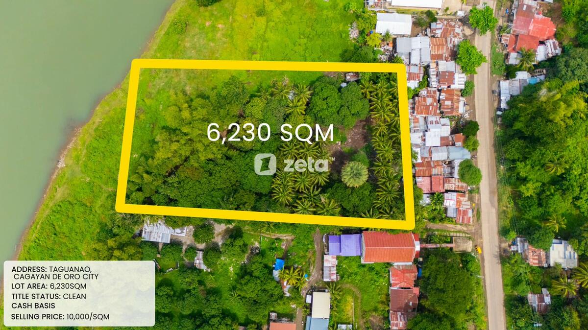 Lot in Taguanao along main road with view of CDO River